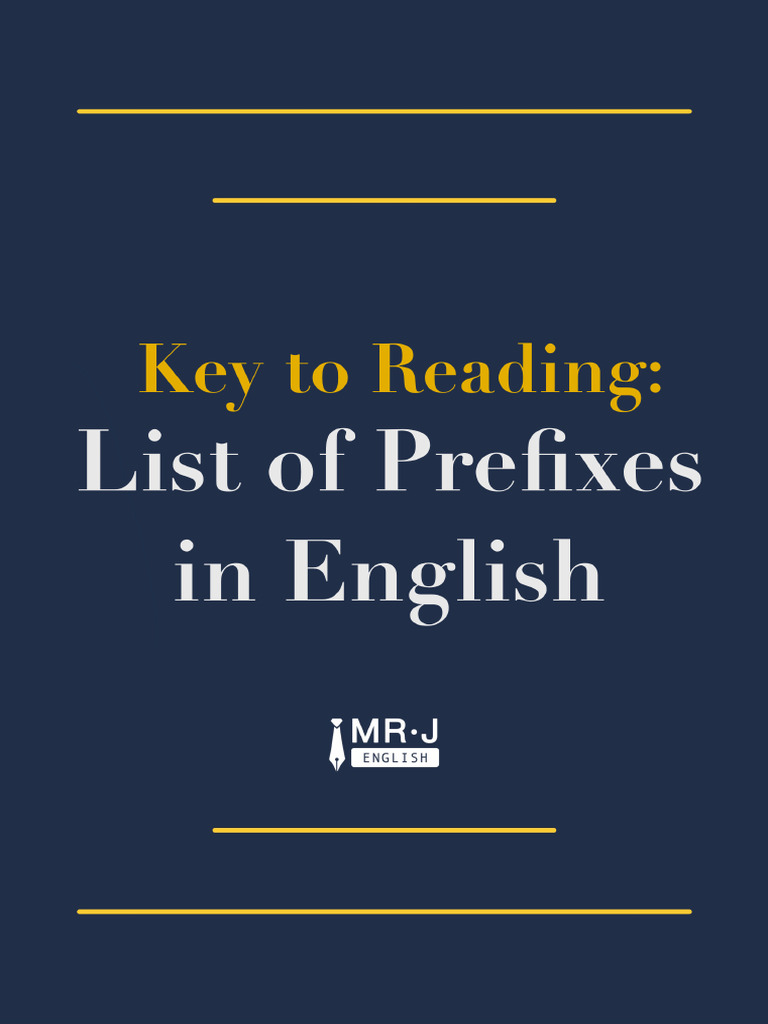 Key To Reading Prefixes Final Pdf