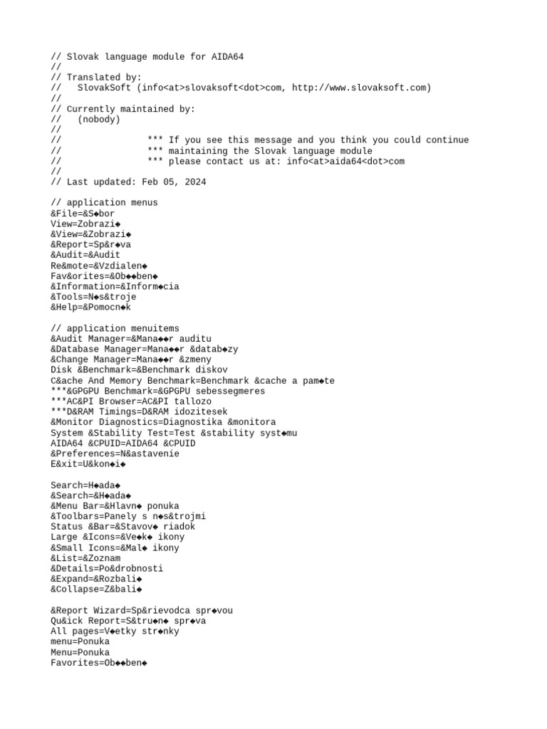 Slovak Language Module for AIDA64 | PDF | Dynamic Random Access Memory | Bios