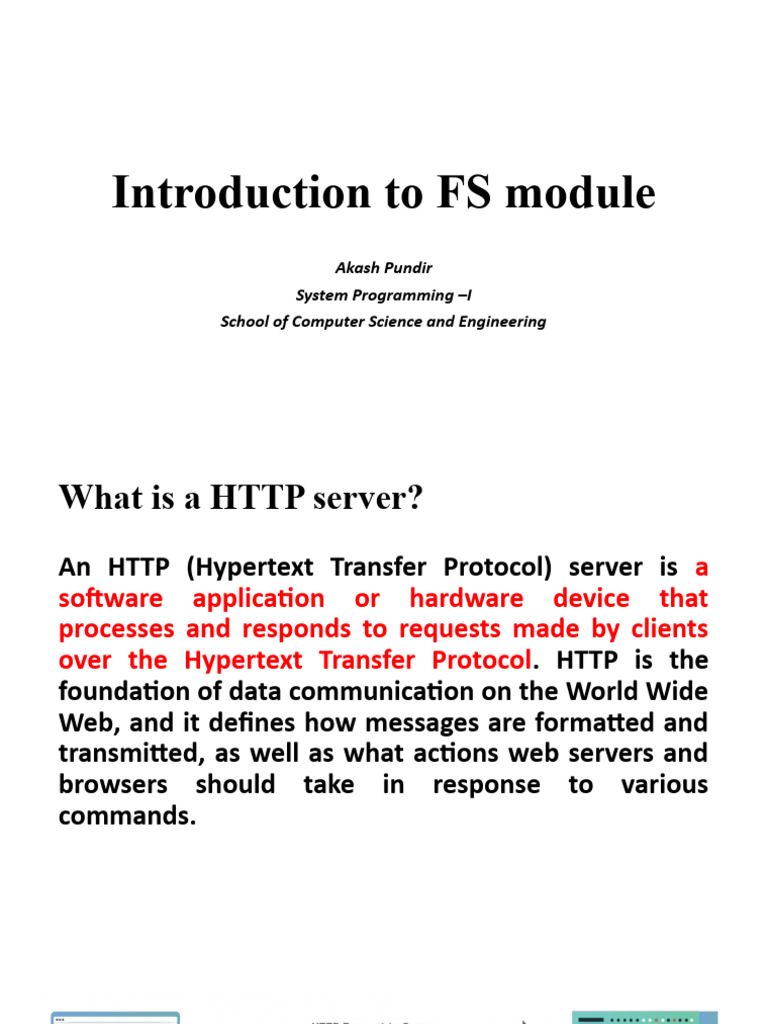 Introduction To FS Module | PDF | Networking | Internet & Web