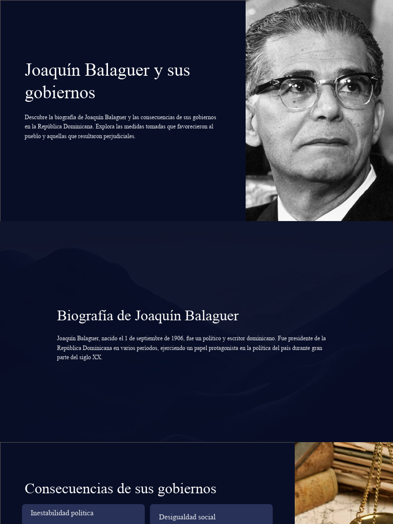 Biografía de Joaquín Balaguer y su legado | PDF | República Dominicana ...