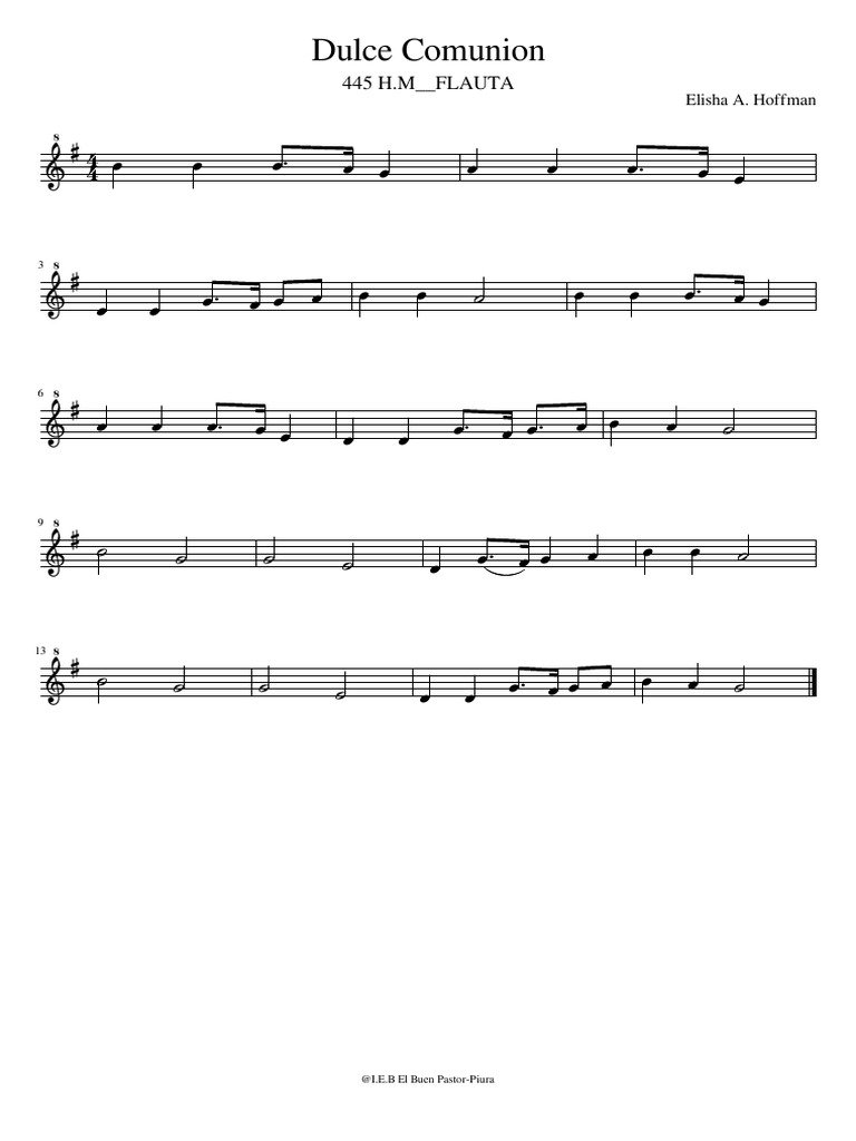 Dulce Comunión - Elisha A. Hoffman | PDF
