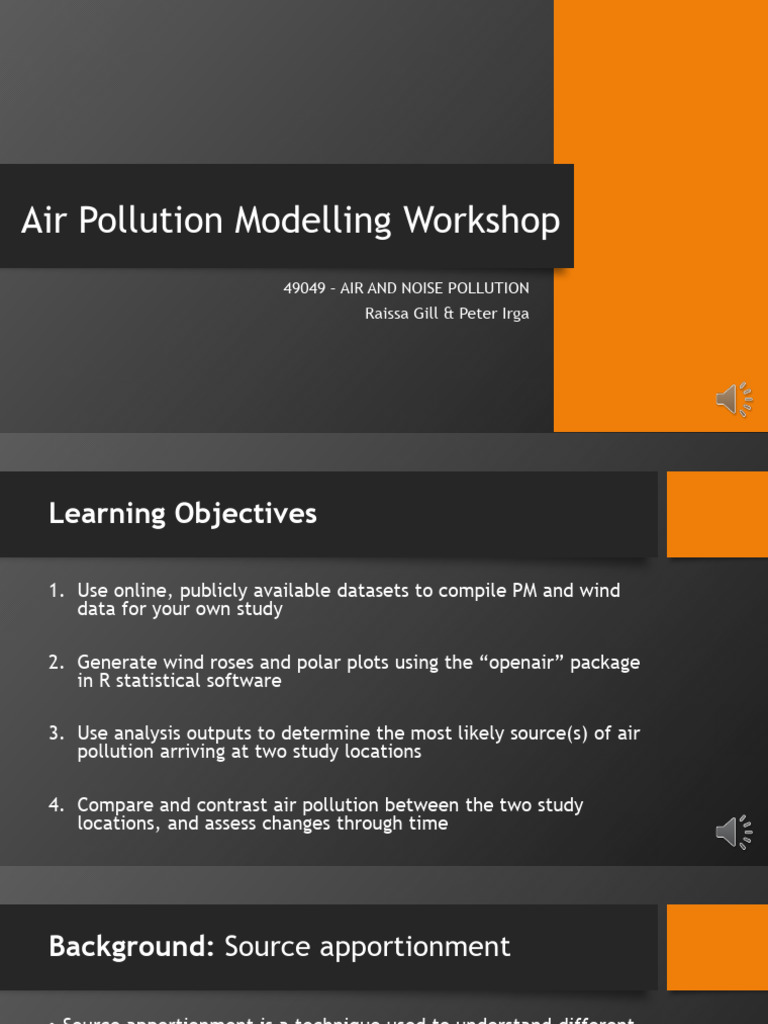 1 - Air Pollution Modelling Workshop | PDF | Particulates
