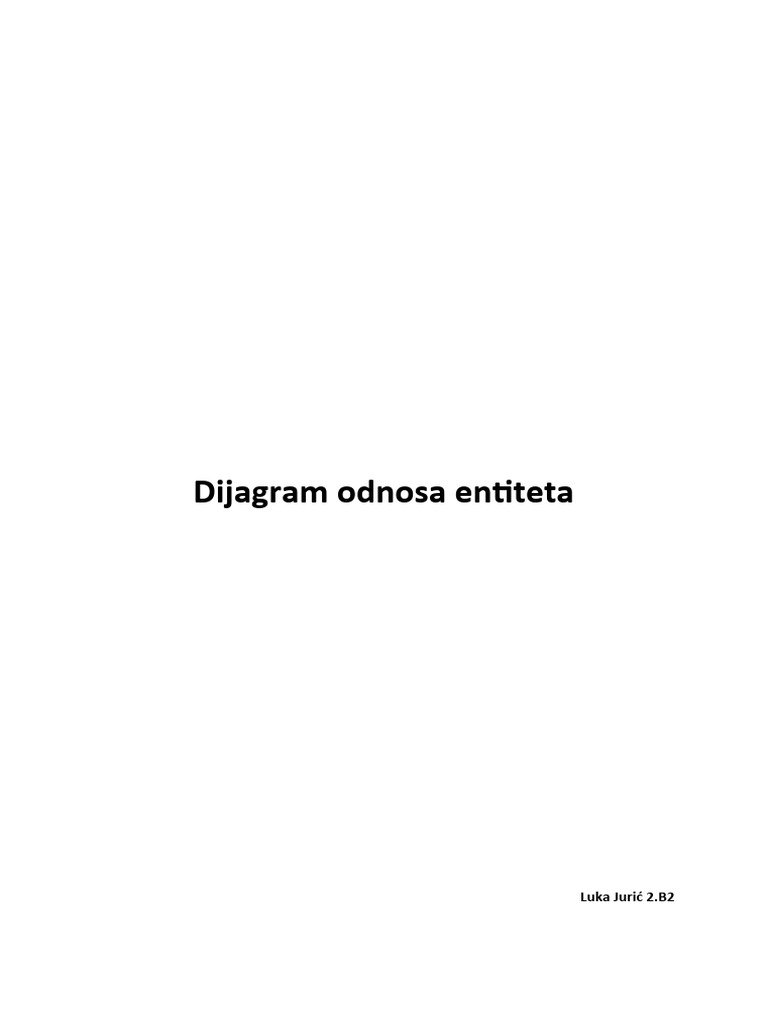 Dijagram Odnosa Entiteta | PDF