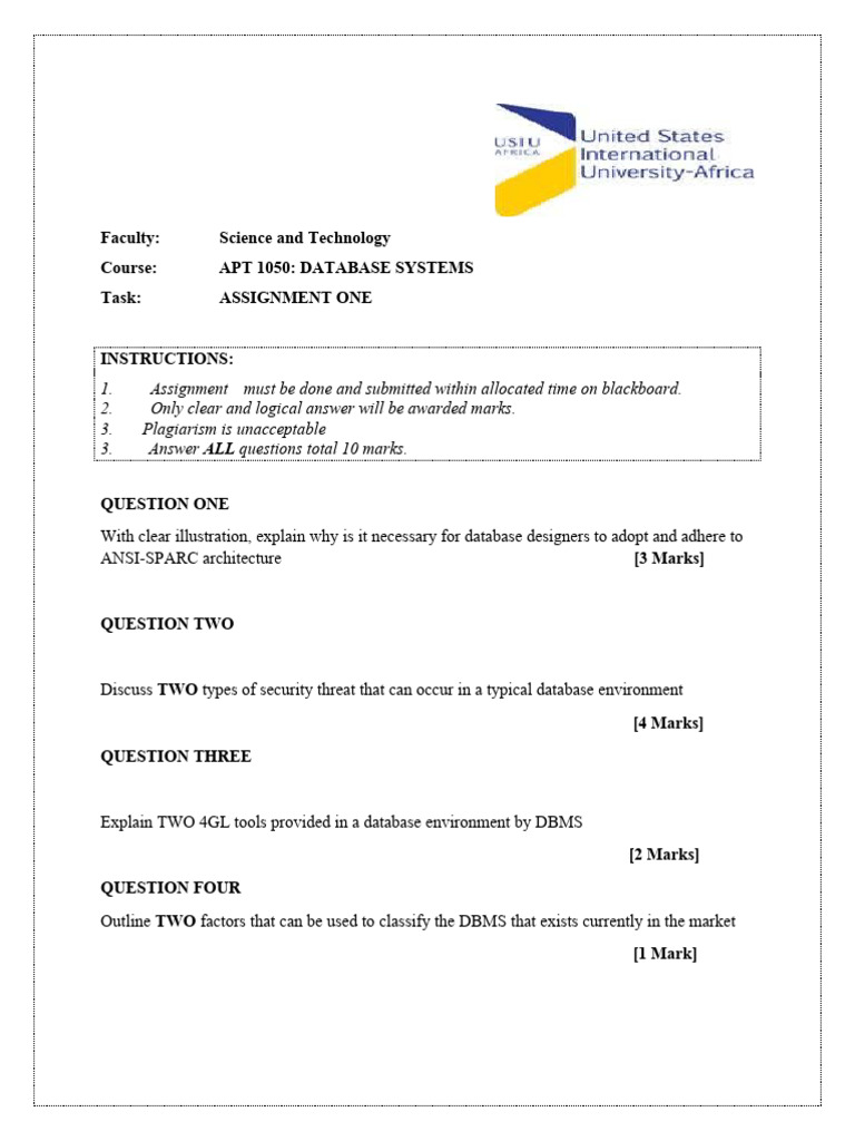 Assignment One | PDF Assignment One | PDF
