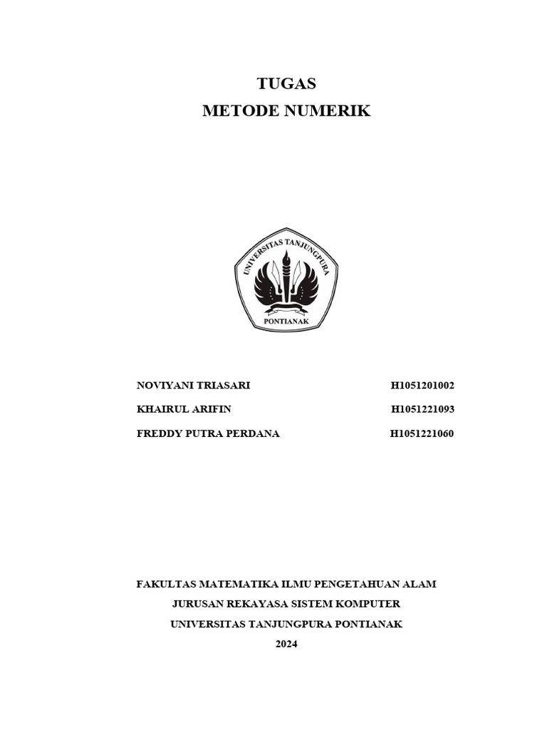Laporan Apk Metode Numerik | PDF | Metode & Bahan Ajar