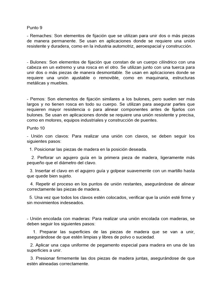 Métodos y Tipos de Uniones Fijas | PDF | Remache | Sector secundario de ...