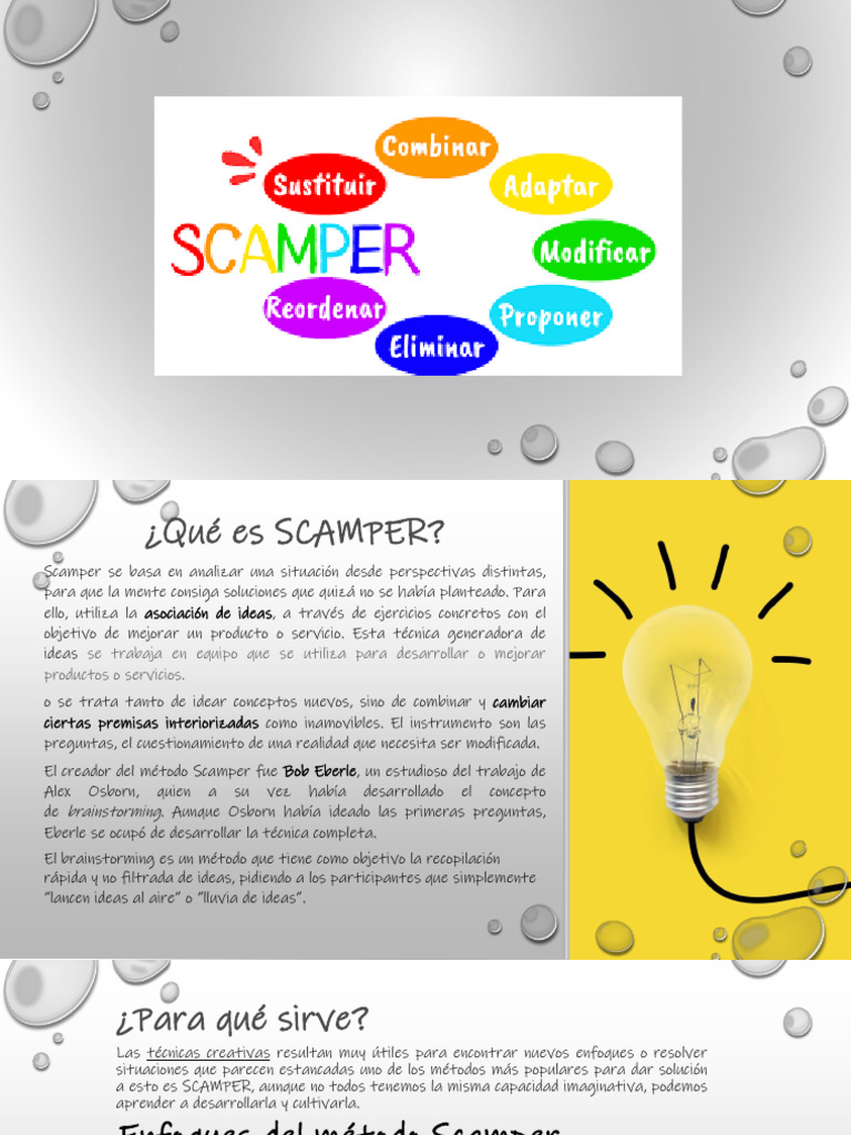 Tecnica Scamper | PDF | Póster | Business