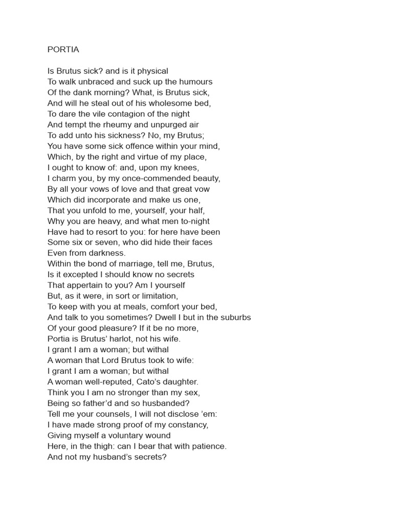 julius caesar-portia | PDF