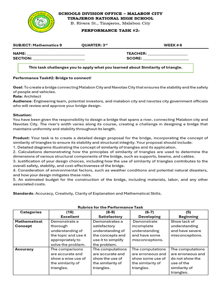 PETA-no.2-3rdQ-23-24 | PDF | Bridge | Safety