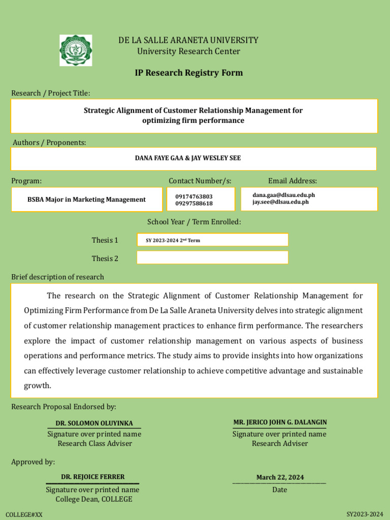 Ip Form | PDF | Market (Economics) | Business Intelligence