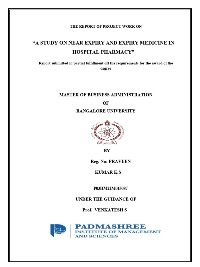 PROJECT INTRODUCTION | PDF | Pharmacy | Health Care