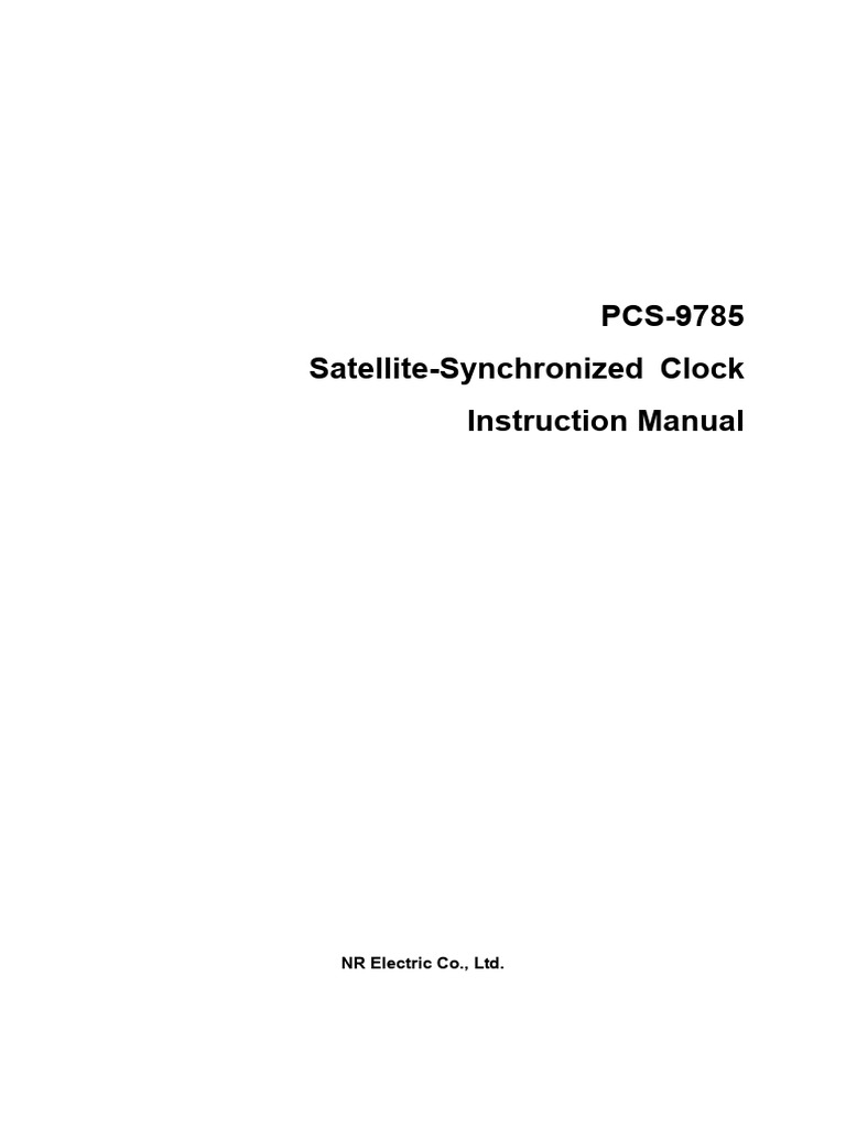 PCS-9785 - X - Instruction Manual - EN - Overseas General - X - R1.20 ...