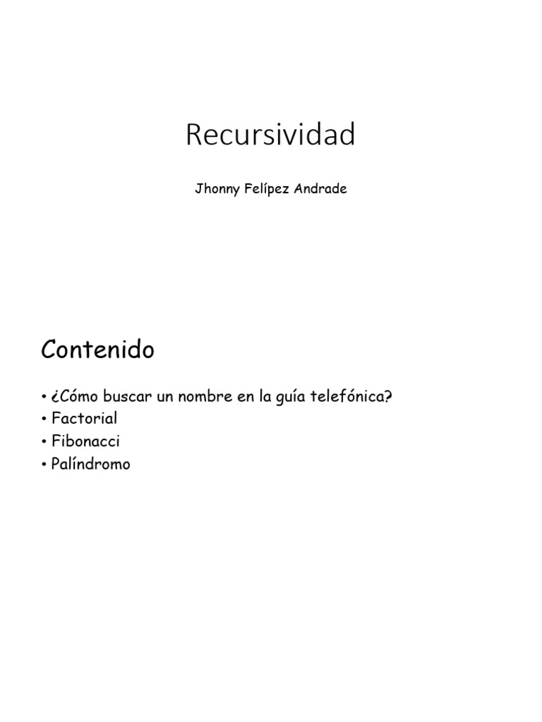 06 Recursividad | PDF | Recursividad | Lógica matemática