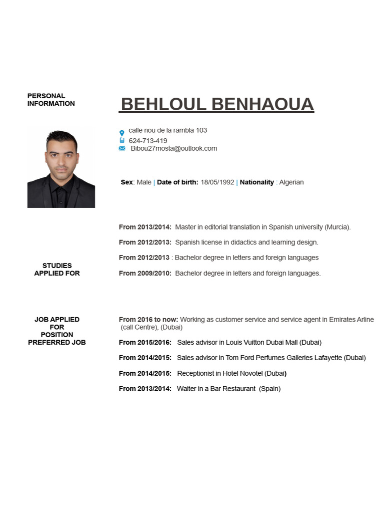 CVTemplate 1 1 | PDF | Menu | Translations