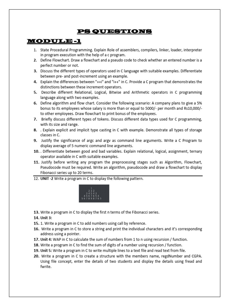 PS Questions | PDF | Pointer (Computer Programming) | Computer Program PS Questions | PDF | Pointer (Computer Programming) | Computer Program
