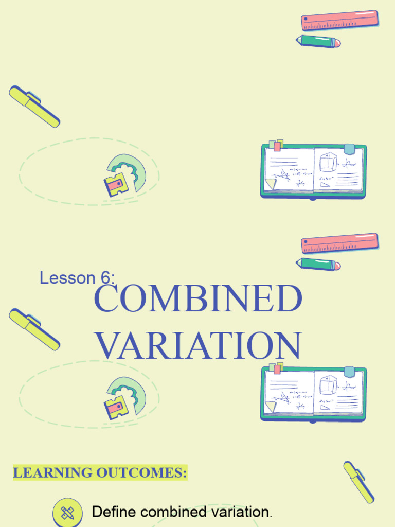 Combined Variation | PDF | Equations | Zero Of A Function