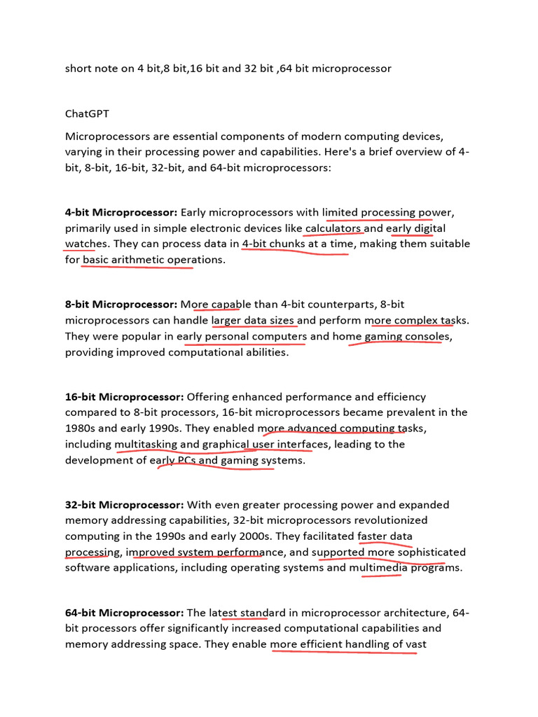 Microprocessor 8086+extra | PDF | Microprocessor | 64 Bit Computing