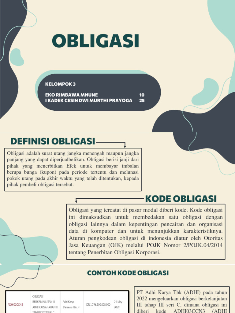 Kelompok 3 - Obligasi | PDF | Pengelolaan Keuangan & Uang