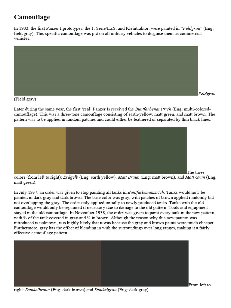 Camouflage | PDF | Camouflage | Tanks
