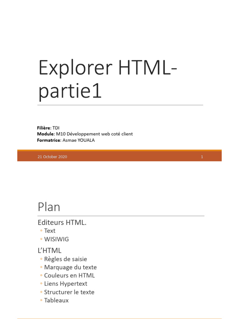 HTML : Guide de mise en forme et balisage | PDF | Html | Langage de ...