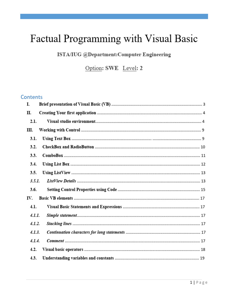 CHAP 2 Factual Programming Using Visual Basics-1 | PDF | Control Flow ... CHAP 2 Factual Programming Using Visual Basics-1 | PDF | Control Flow ...