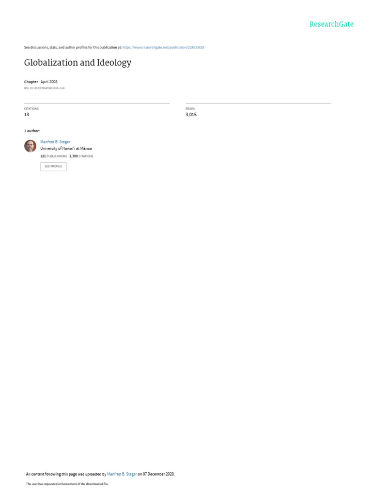 JP I Ideologies Ofglobalization Final | PDF | Globalization | Ideologies