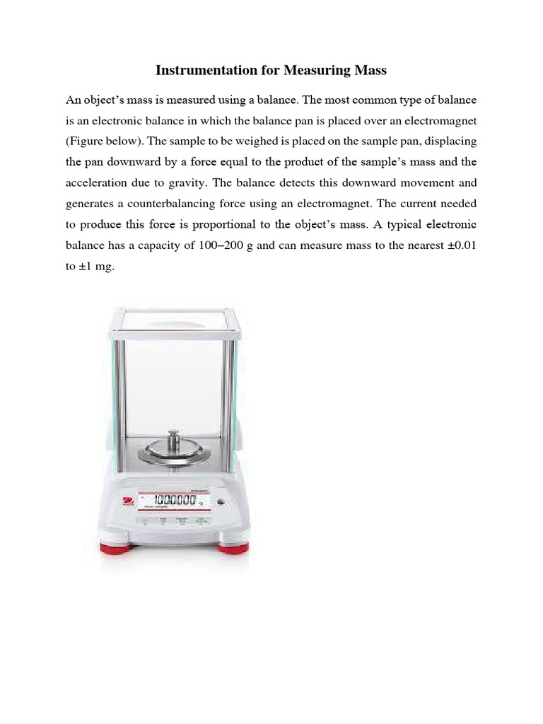 Lec 7 | PDF | Weighing Scale | Mass