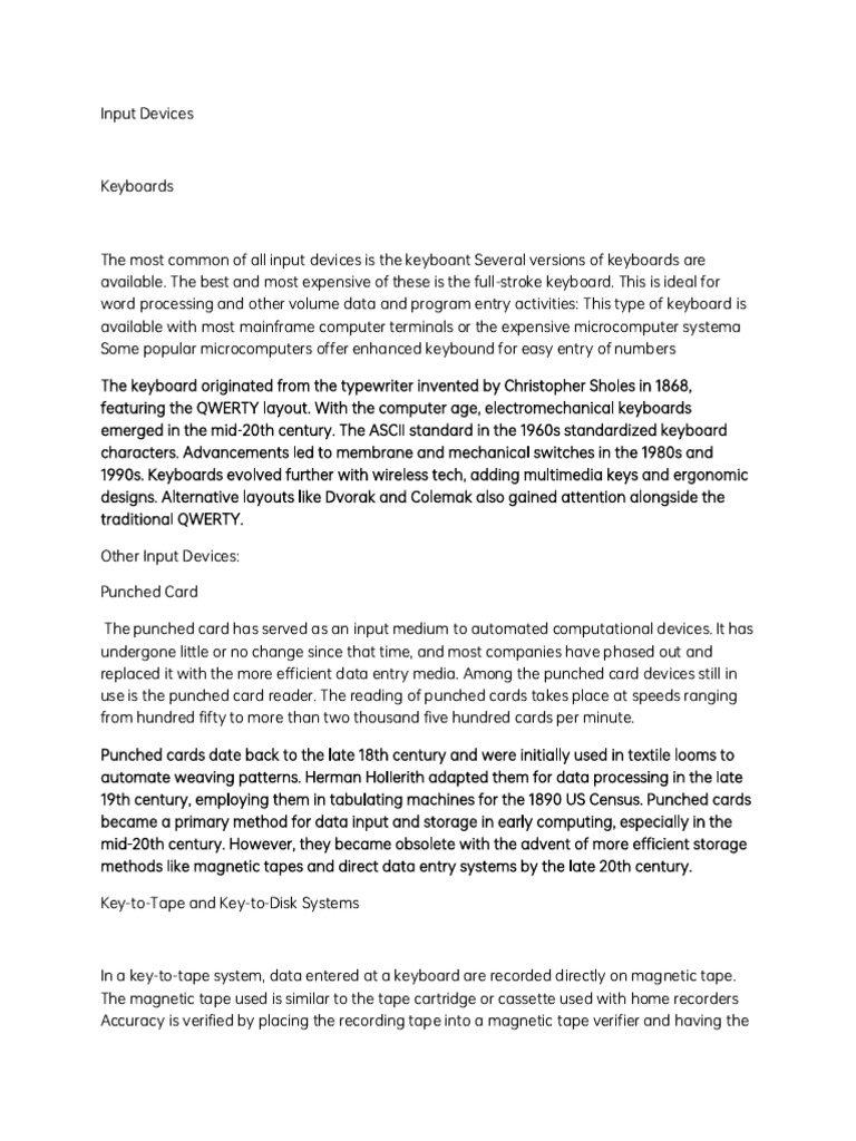 Input Devices | PDF | Optical Character Recognition | Touchscreen
