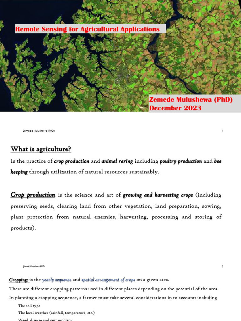 Chapter1 & 2 Applications of RS and GIS For Agr & WSM Part 1 & 2 | PDF | Infrared | Precipitation