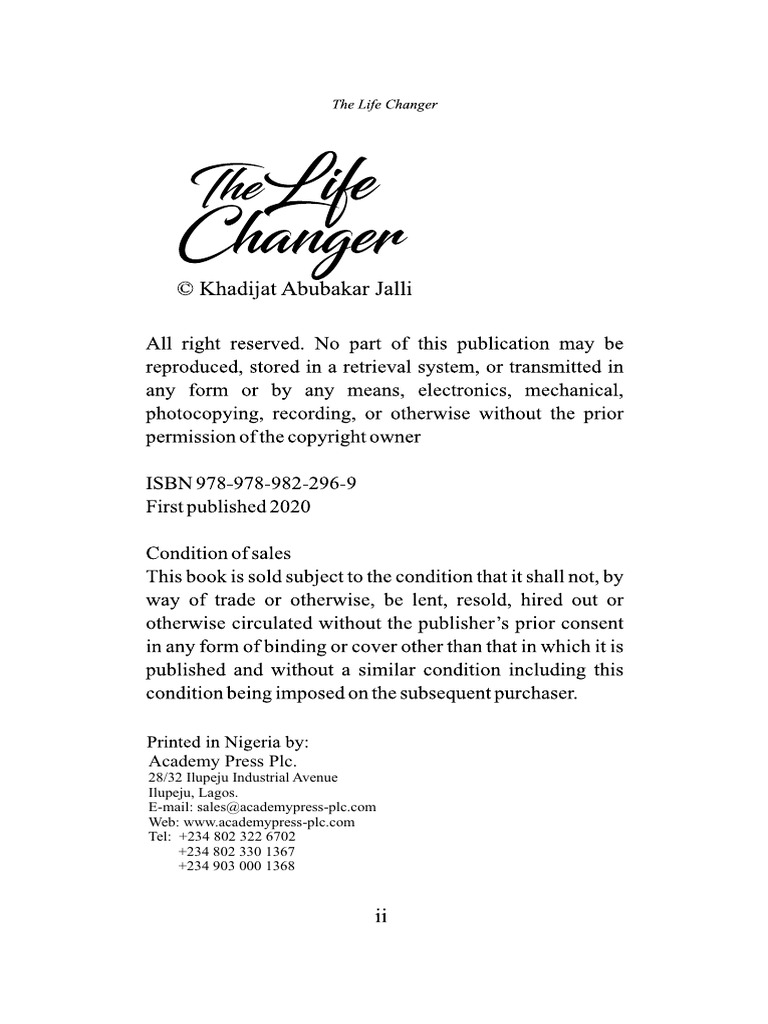 The Life Changer Free Download - Removed | PDF