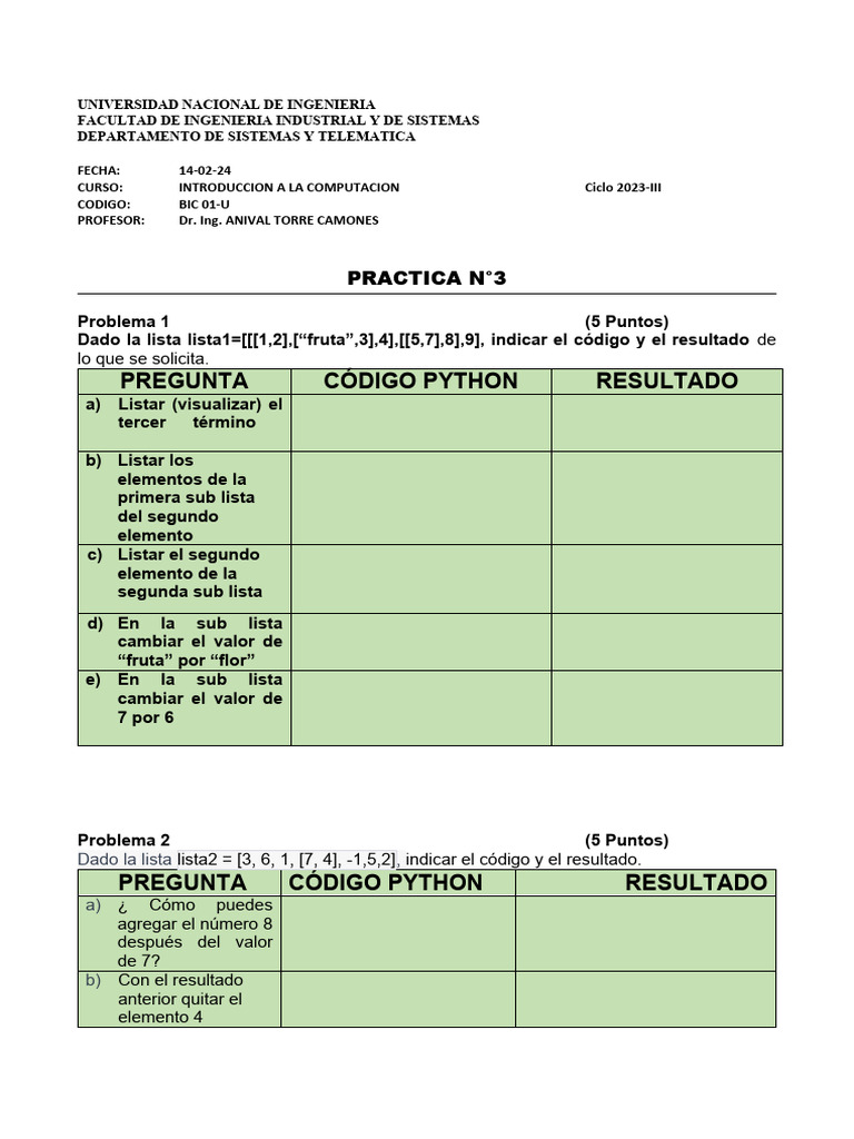Practica N°3 Computacion U | PDF