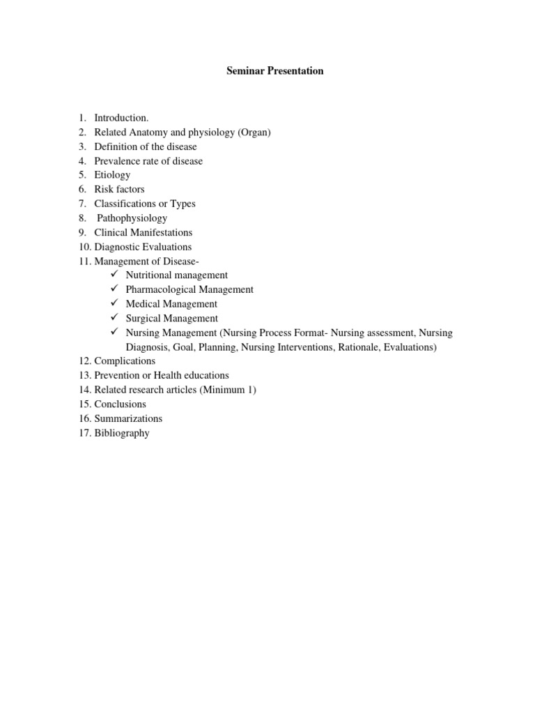Format For Writing Seminar Presentation | PDF