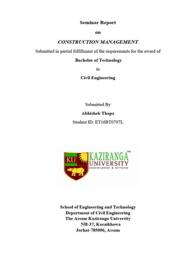 Seminar Report Format | PDF | Electrical Engineering
