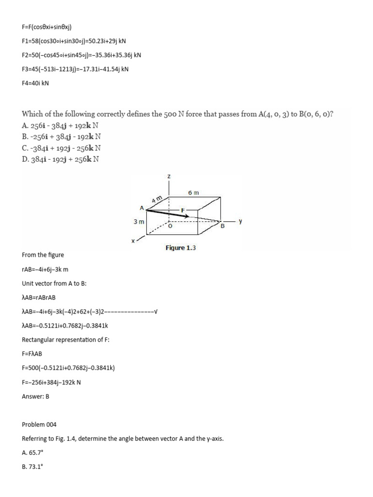 staticss | PDF | Euclidean Vector | Force