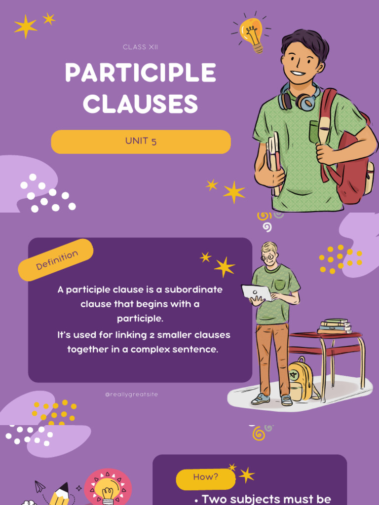 Participle Clauses | PDF | Verb | Perfect (Grammar)