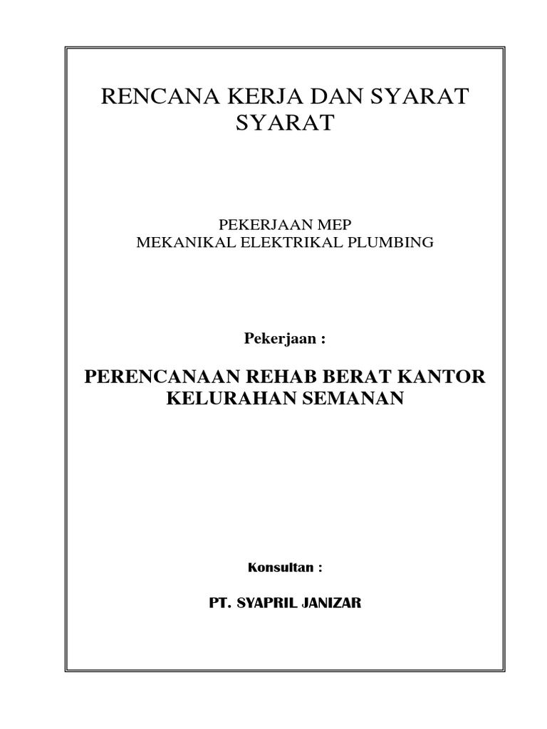 RKS Mep Semanan 290 | PDF
