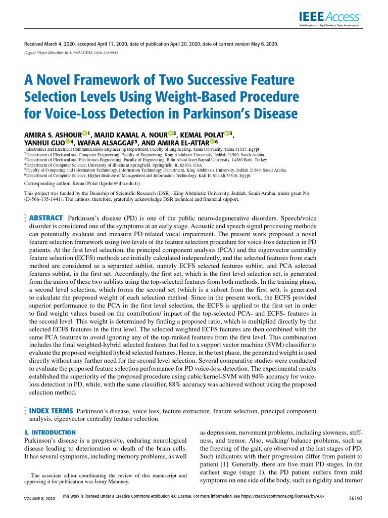 A Novel Framework of Two Successive Feature Selection Levels Using ...
