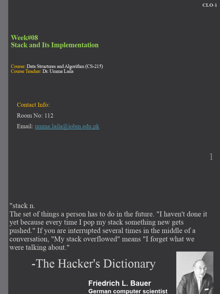 Week 8 Stack | Download Free PDF | Mathematics | Computer Science