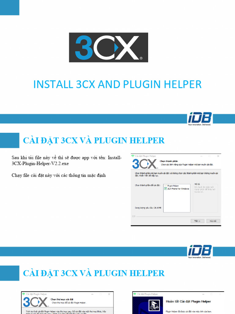 Guide Install 3cx Plugin Helper | PDF