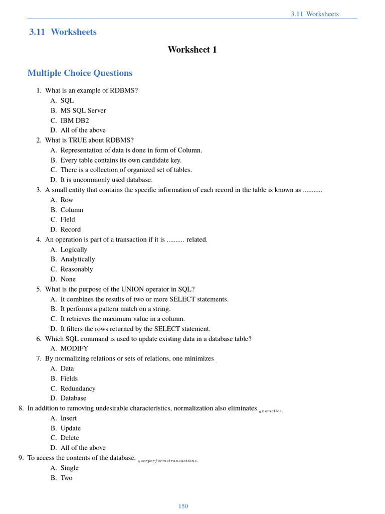 UNIT 3 CSE357 Worksheet | PDF | Relational Database | Database Transaction