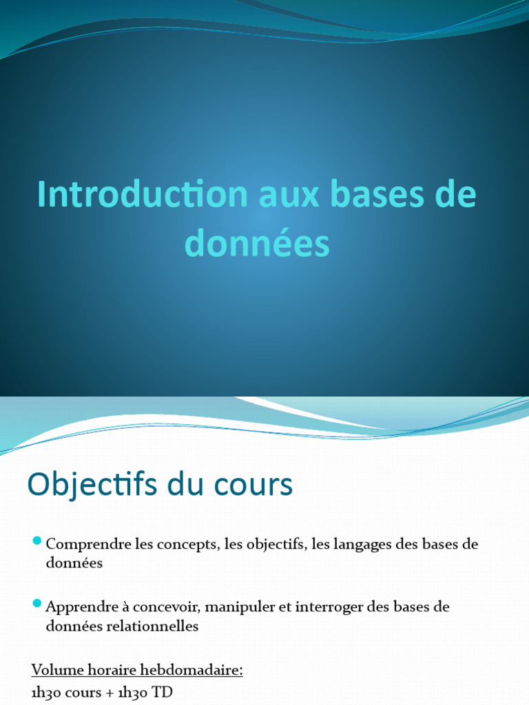 1-Introduction Aux BDDs | PDF | Bases de données | SQL 1-Introduction Aux BDDs | PDF | Bases de données | SQL