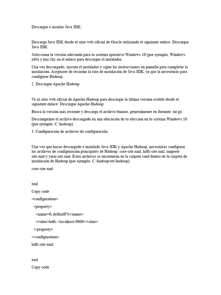 Descargar e Instalar Java JD1 | PDF | Apache Hadoop | Java (lenguaje de programación)
