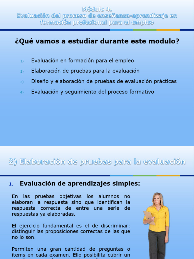 Manual Módulo 4 Evaluación Del Proceso De Enseñanza Aprendizaje En
