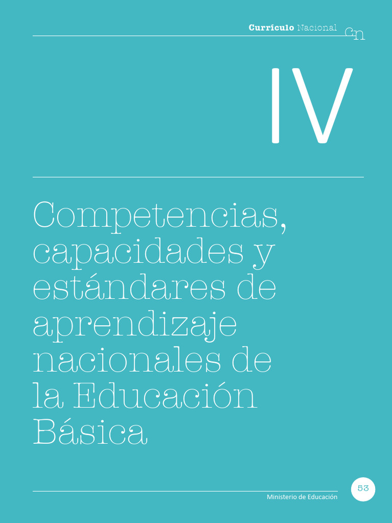 1 CNEB 2017 4 Competencias Capacidades y Estándares | PDF | Las ...