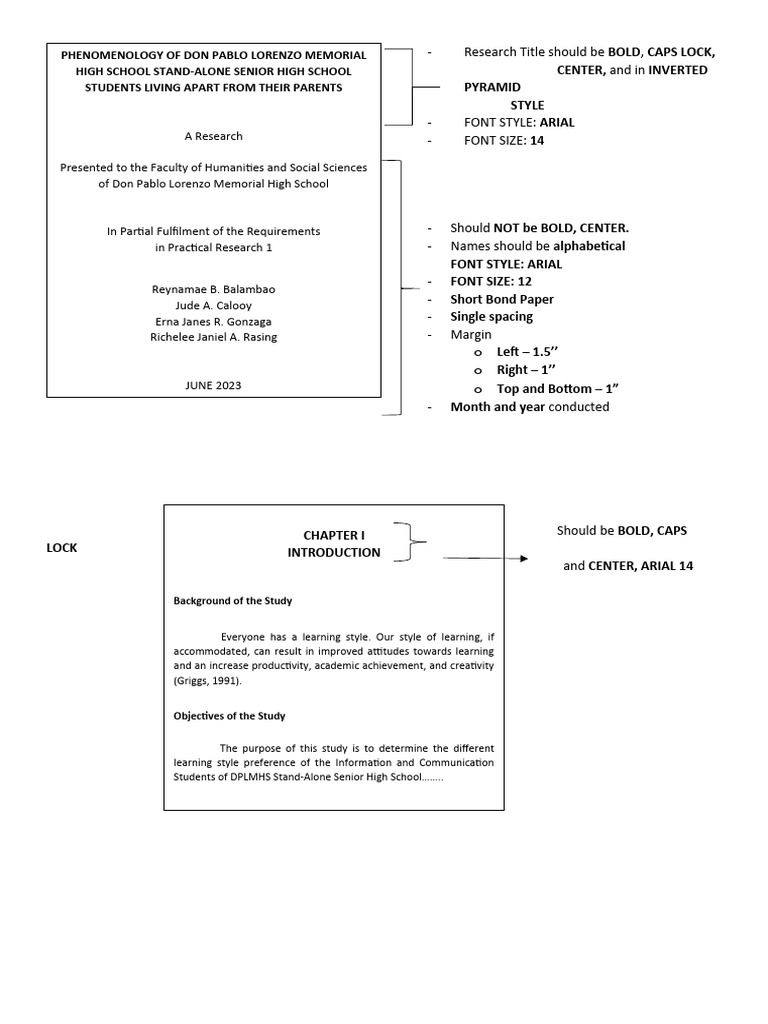 Format in Research | PDF