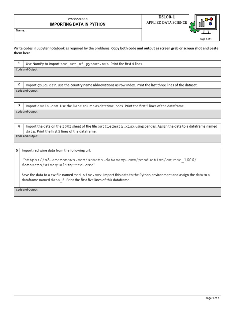 Importing Data in Python: Datasets/winequality-Red - CSV' | PDF | Teaching Methods & Materials ...