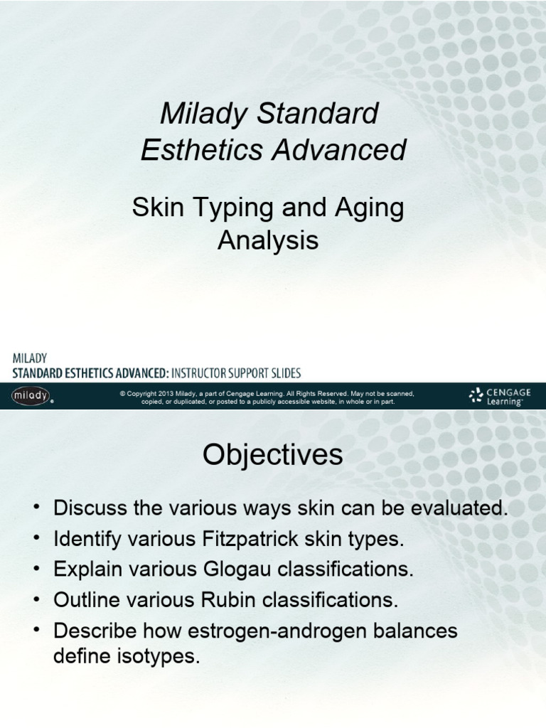 Milady Advanced11.0 Skin Typing and Age Analysis | PDF | Traditional ...
