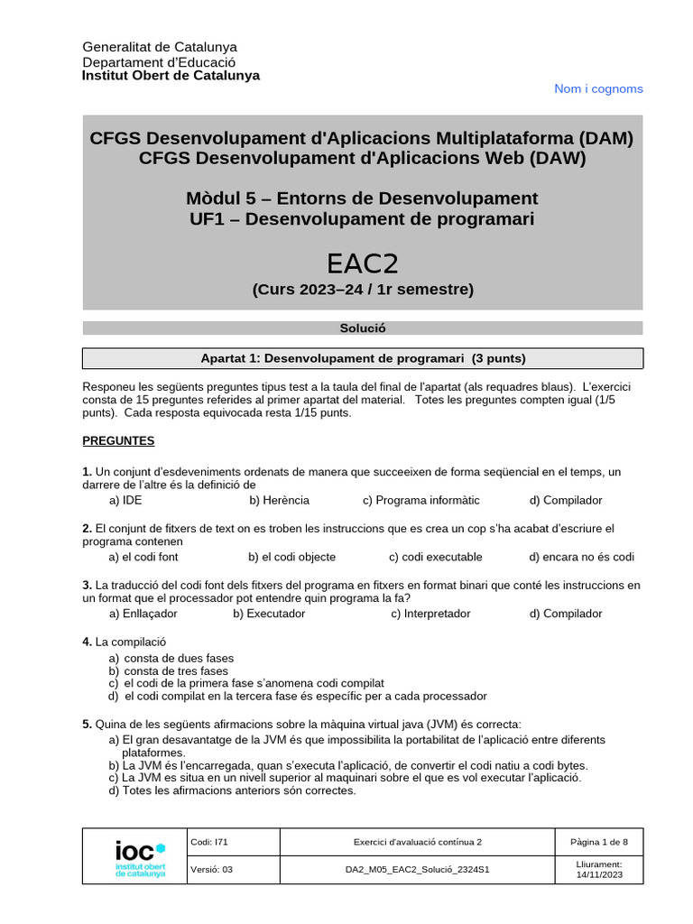 DA2 M05 EAC2 Solució 2324S1 | PDF