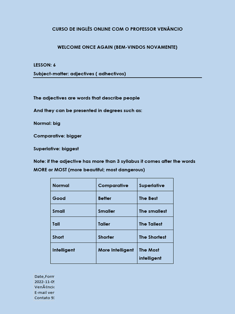 Lesson 6 | PDF