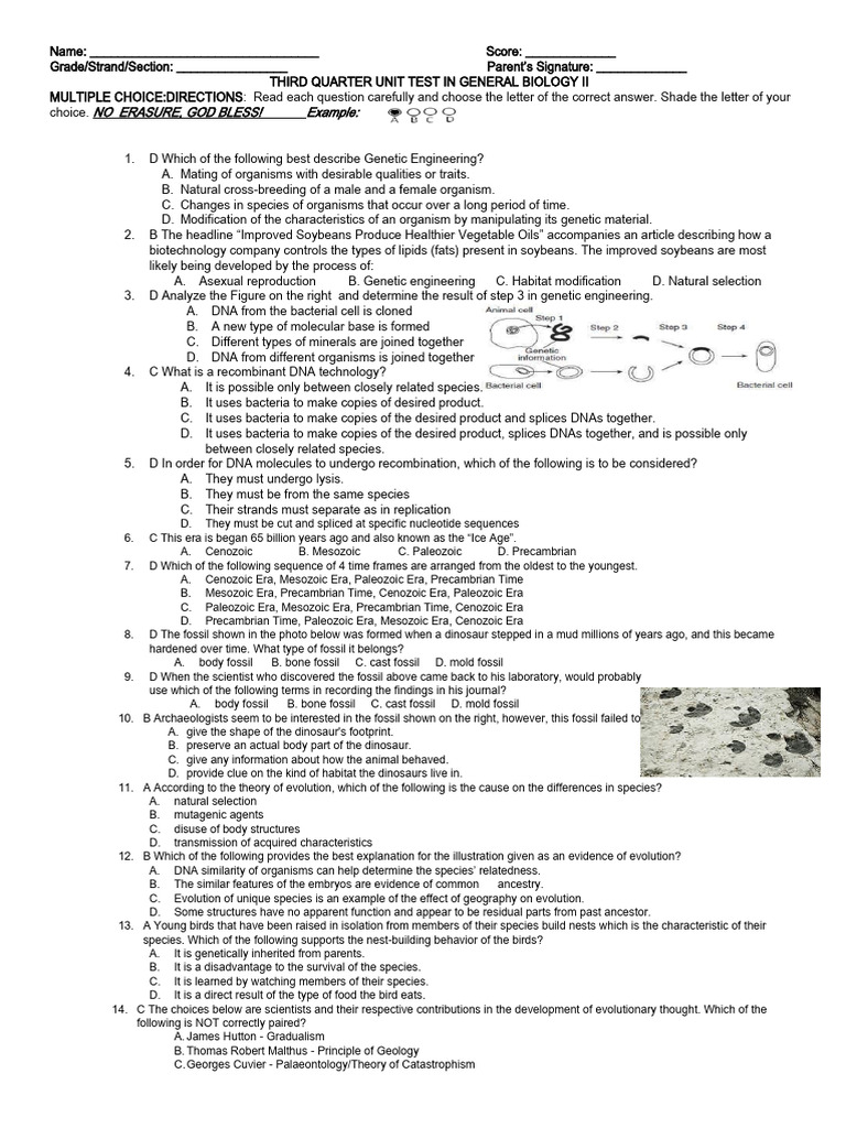 3RD Gen - Bio 2 | PDF | Evolution | Species